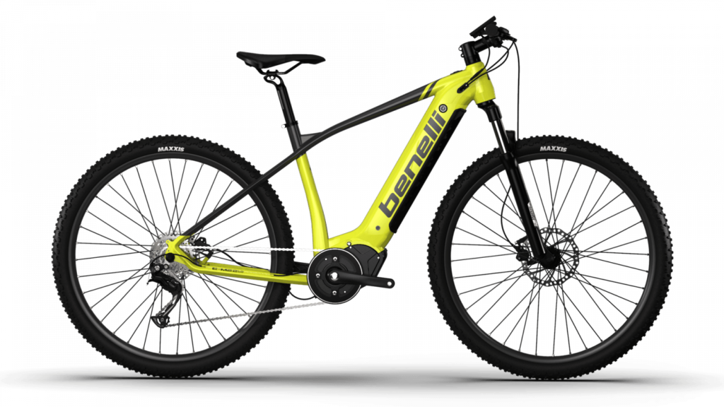 BICICLETA BENELLI DE ALEACION E-MTB AMARILLO CON GRIS 630W L - BIGMOTO